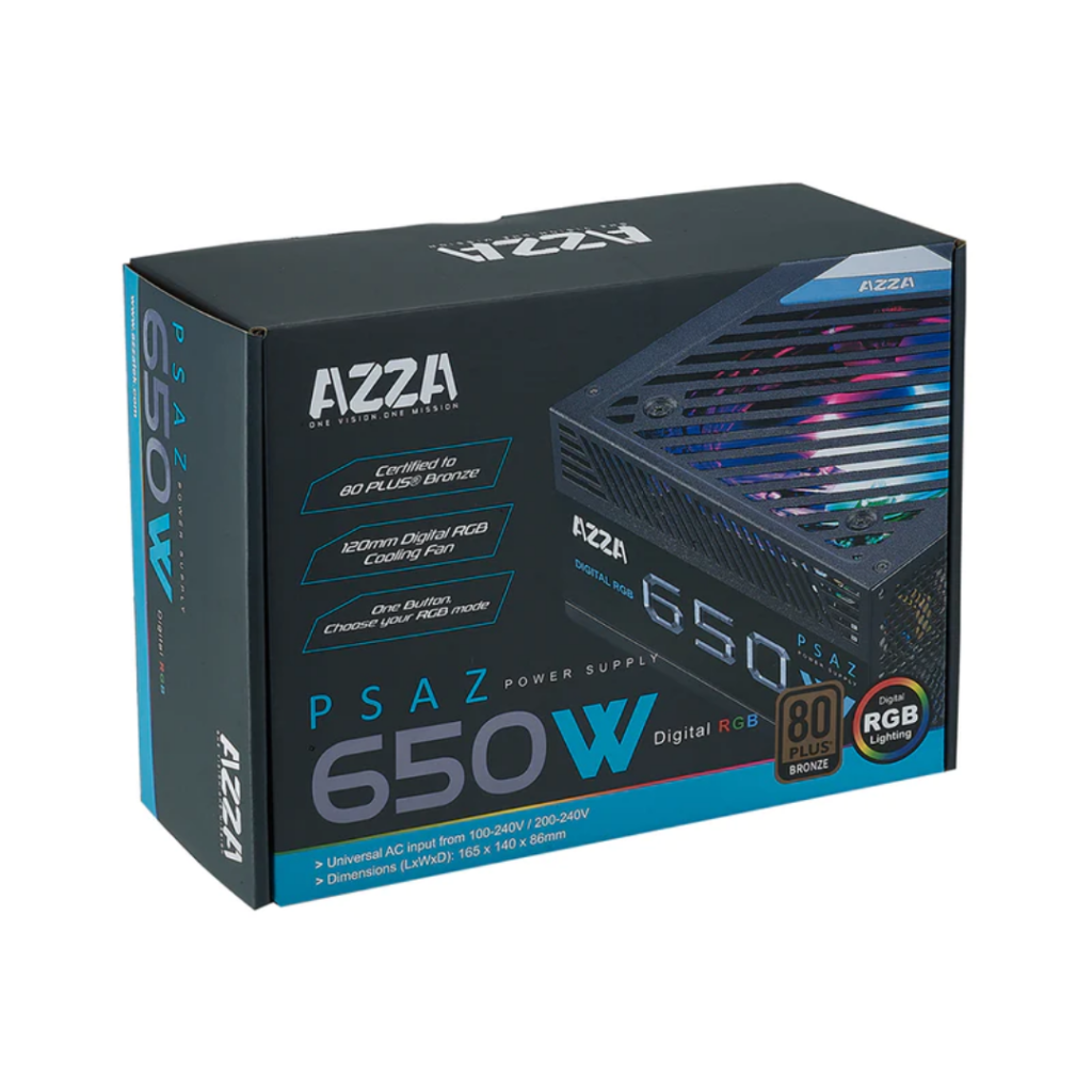 Azza PSAZ-650W W/Addressable RGB – G3XT TECH STORE AND REPAIRS