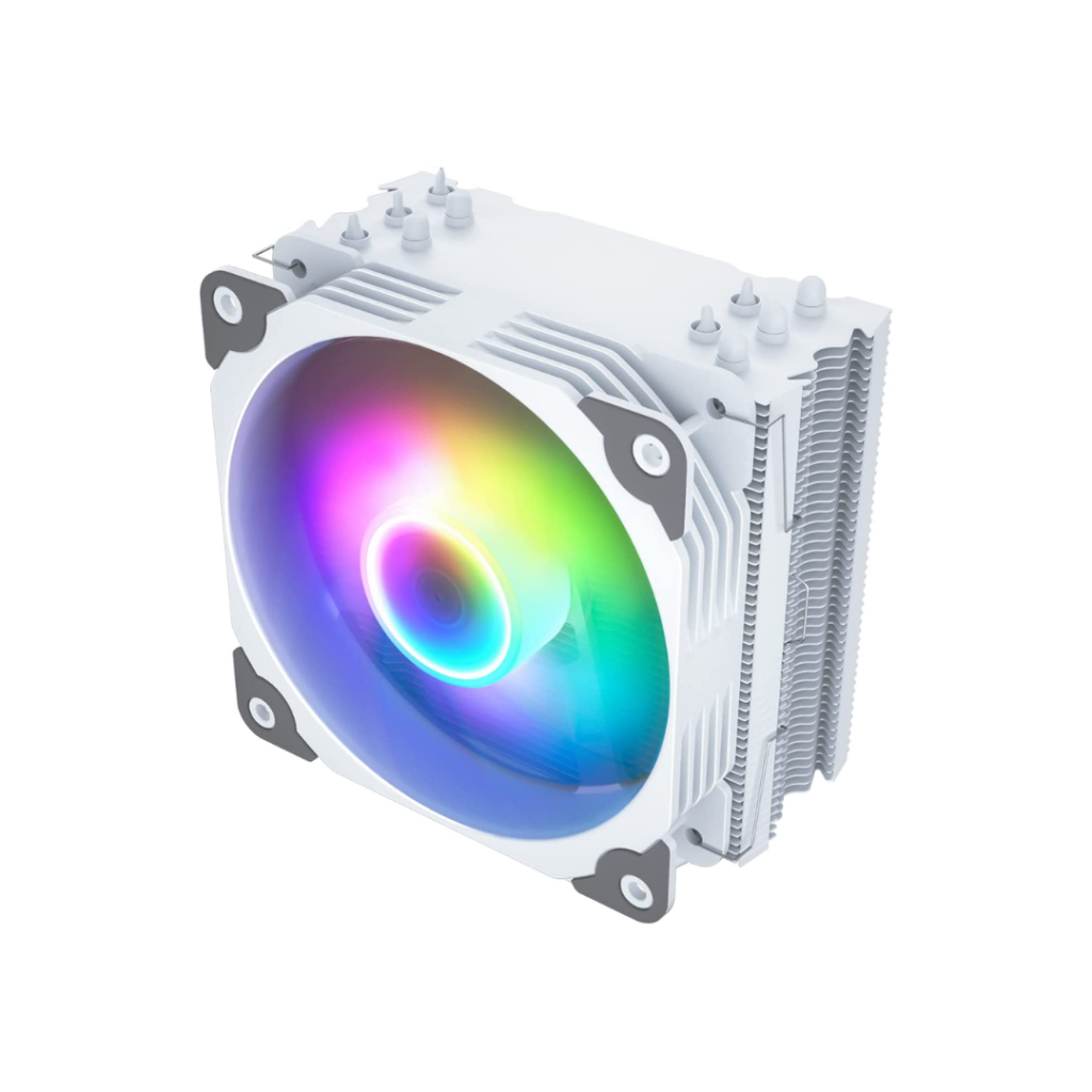 Vetroo V5 White CPU Air Cooler w/ 5 Heat Pipes 120mm PWM Processor 150W ...
